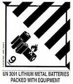 Hardware Specialty | UN3091 LITHIUM METAL BATTERIES LABEL