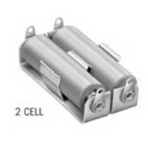 Hardware Specialty | Keystone Battery Holder for 2 AA Cells, Rivet Mount