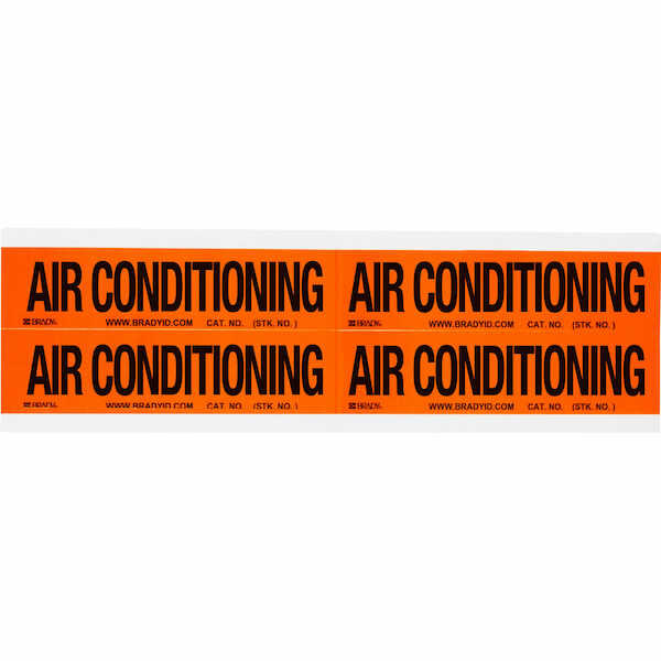 Hardware Specialty | Brady AIR CONDITIONING Labels, 1.125" H x 4.125" W ...