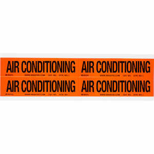 Hardware Specialty | Brady AIR CONDITIONING Labels, 1.125" H x 4.125" W ...