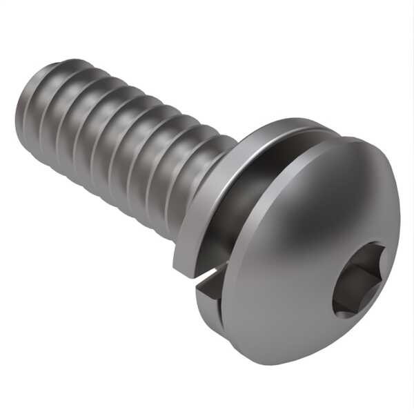 Hardware Specialty | M4 X 8mm L, Button Head Socket SEMS Screw, Split ...