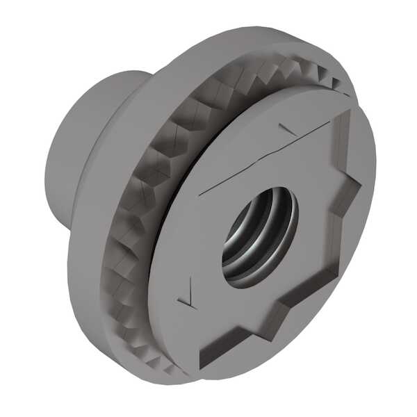 Hardware Specialty | Captive Fastener Floating-Lock Nut, M3 x 0.5 x 1 ...