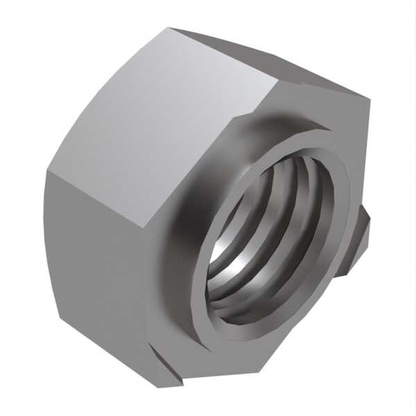 Hardware Specialty | M4 Hex Weld Nut. 9 mm W X 2.85 mm H, Stainless ...