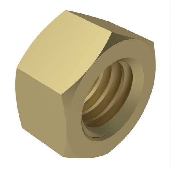 Hardware Specialty | 7/16" - 14 Finished Hex Nut, 11/16" W X 3/8" H ...