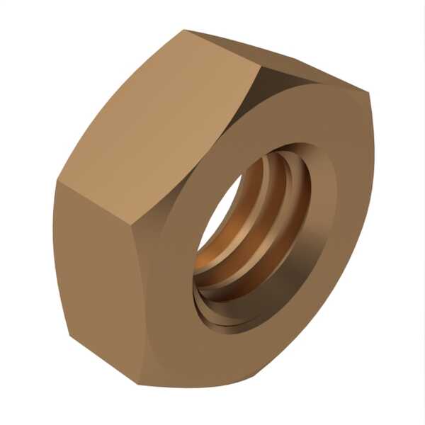 Hardware Specialty | M16 Hex Machine Screw Nut, 24mm W X 13mm H, Bronze ...