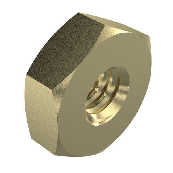 Hardware Specialty | 1/2" - 32 Steel, Thin Hex Nut. Cadmium finish.