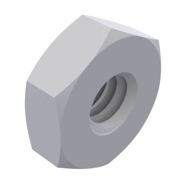 Hardware Specialty | M6 Hex Machine Screw Nut, 10mm W X 5mm H, Nylon ...