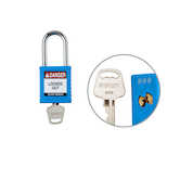 Hardware Specialty | Brady Keyed Alike Padlock Unique Set, Nylon, Blue ...