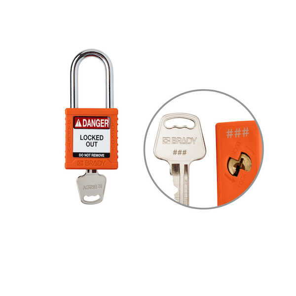 Hardware Specialty | Brady Keyed Alike Padlock Unique Set, Nylon ...