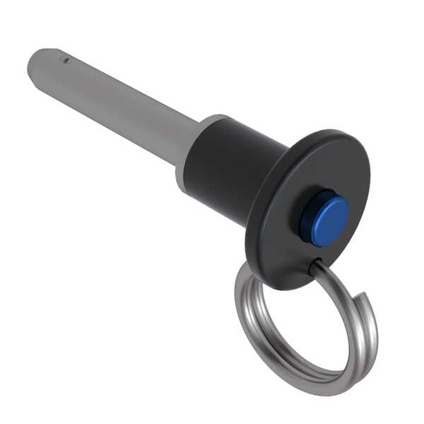 Hardware Specialty | Button Handle Ball Lock Pin, Single Acting, .3 ...