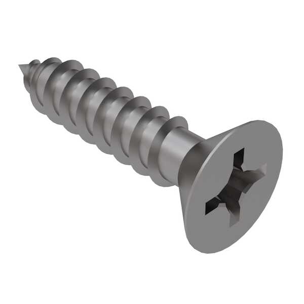 Hardware Specialty | #10 Type AB Tapping Screw, 82 Degree Flat Head, 1 ...