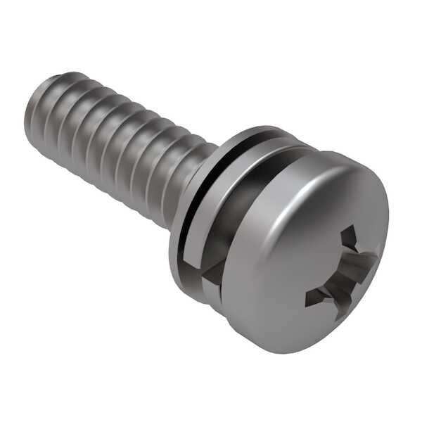 Hardware Specialty | 4-40 X 3/8" Phillips, Pan Head, Double Sems ...