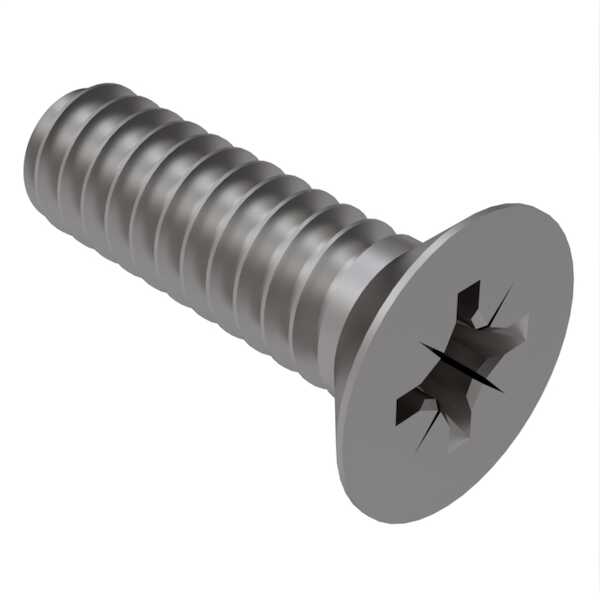 Hardware Specialty | M5 X 8mm Long, Pozi, 90 Degree Flat Head, 316 Stainless Steel Machine Screw ...