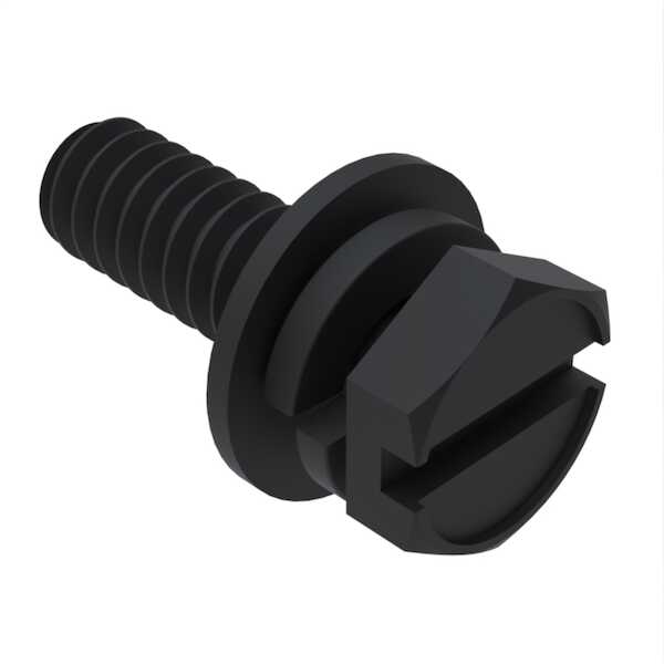 Hardware Specialty | 6-32 X 5/8" L,Slotted, Indented Hex Head, SEMS ...