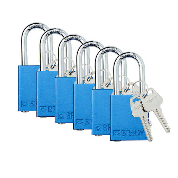 Hardware Specialty | Brady Aluminum Safety Lockout Padlocks, 1.5" Steel ...