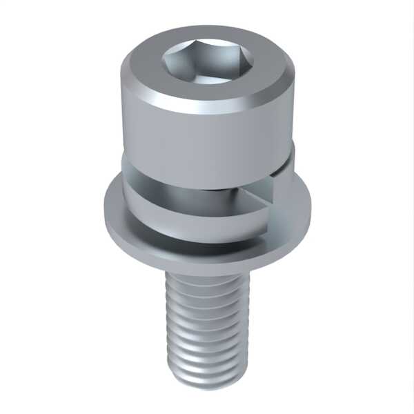 Hardware Specialty | M6 X 16mm L, Hex Socket Head Cap SEMS Screw, Flat ...