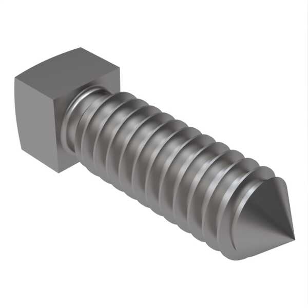 Hardware Specialty | 1/4"-20 X 3/8" Long, Cone Point, Square Head Set ...