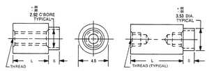 Hardware Specialty | RAF 4.5mm Round Brass Swage Standoff, 5mmL, 4.2mmL ...